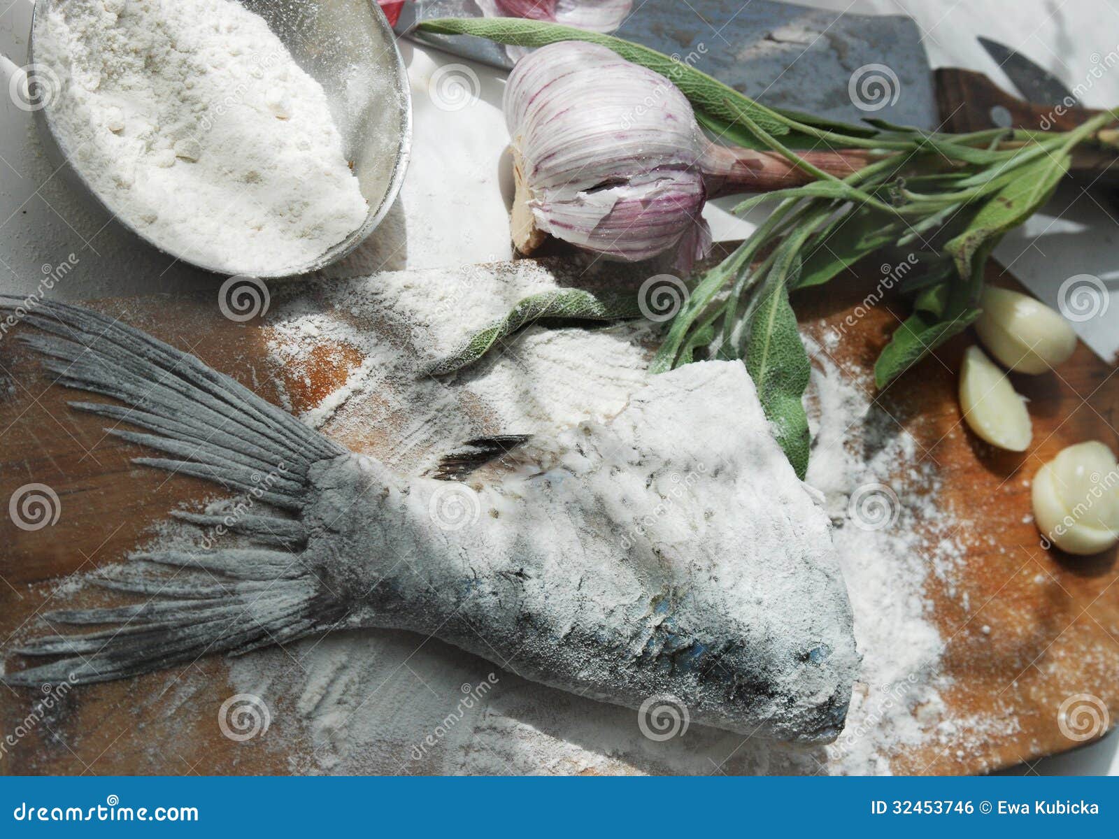 Preparing Fresh Fish for Cooking Stock Photo - Image of food, fresh ...