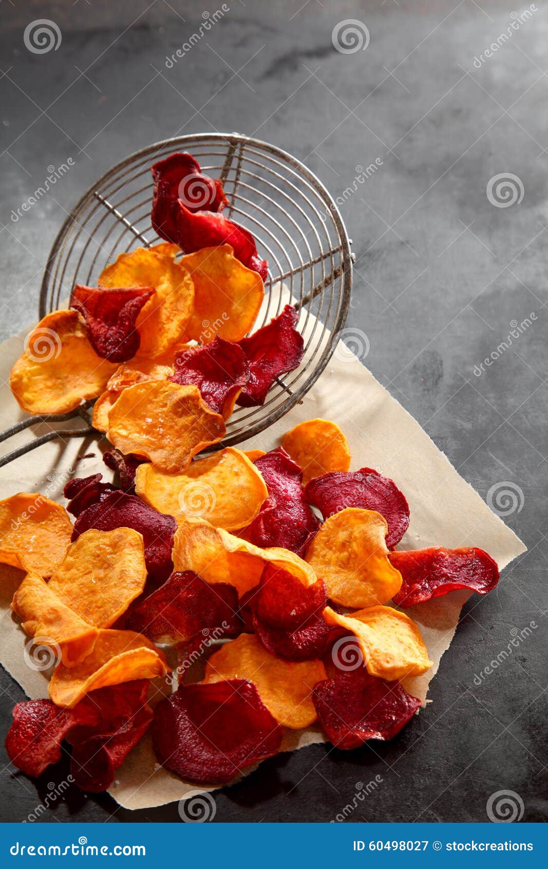 Preparing Healthy Crispy Beetroot Chips Stock Image - Image of grilled ...