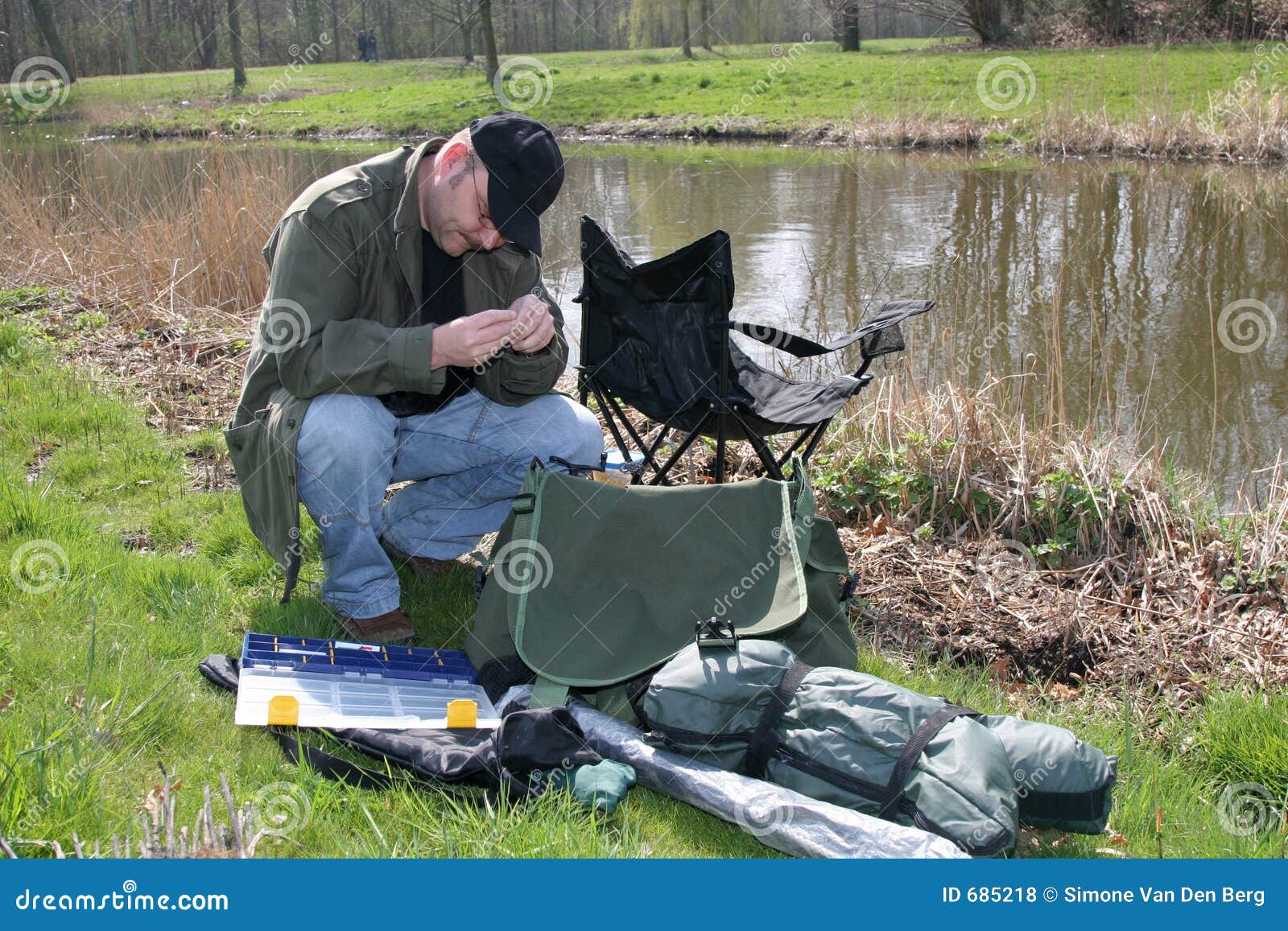 Preparing for his fishing stock photo. Image of fishing - 685218