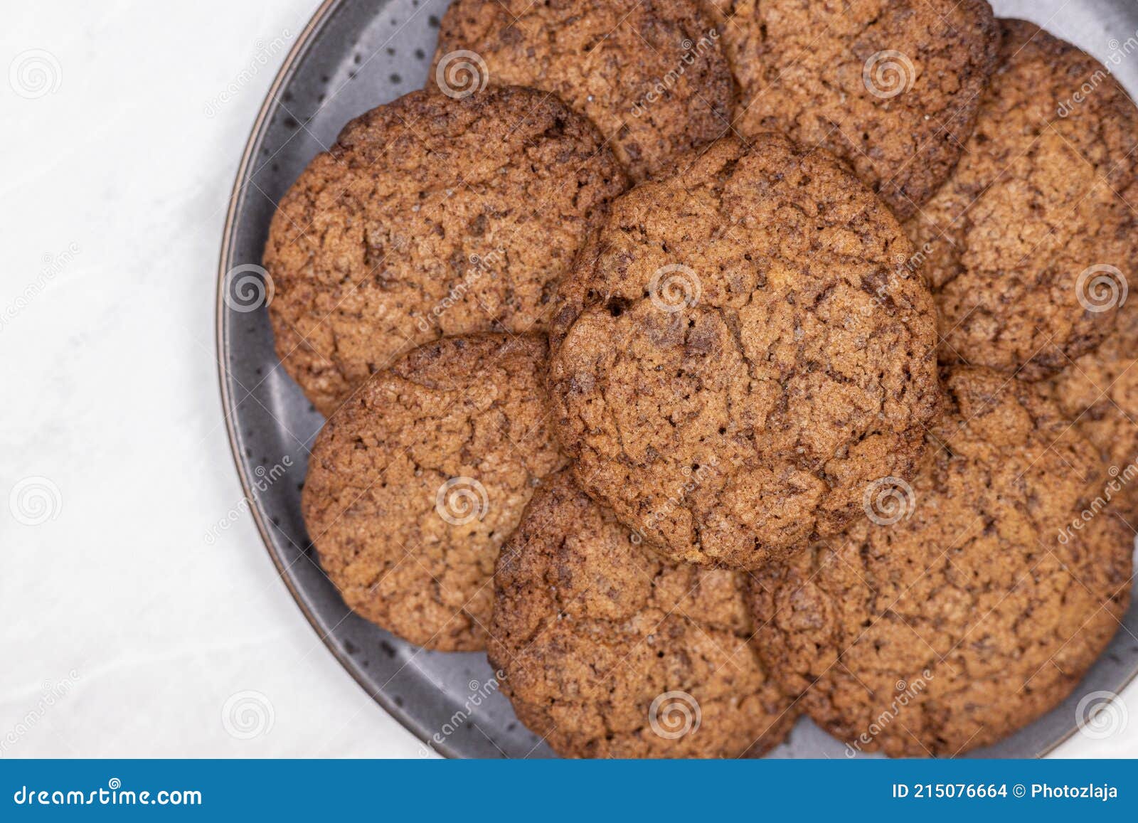 Preparing Homemade Chocolate Round Biscuit Cookies Stock Photo - Image ...
