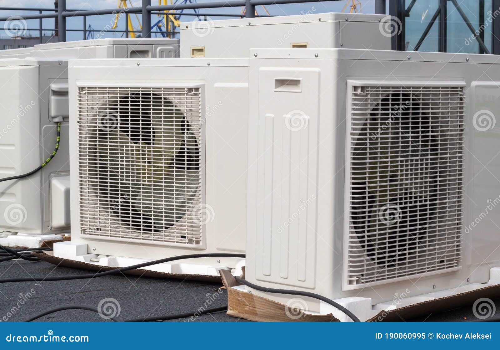 Preparing for the Installation of External Air Conditioning Units Stock ...