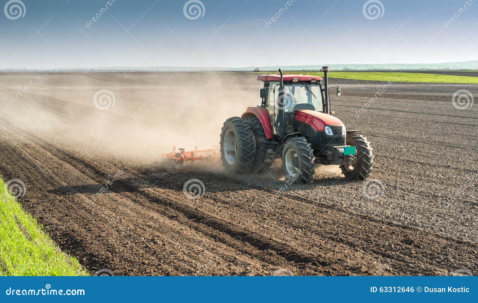 Preparing land for sowing stock photo. Image of springtime - 63312646