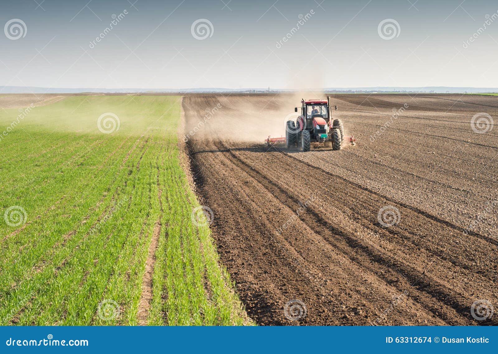 Preparing land for sowing stock photo. Image of plow - 63312674