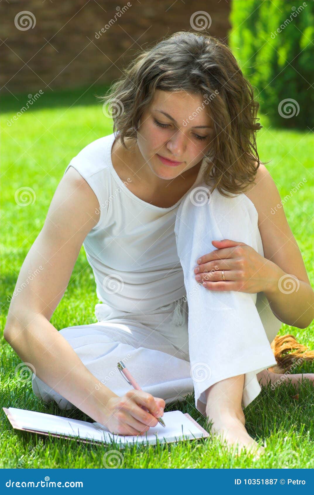 Preparing for the lesson stock image. Image of park, learn - 10351887
