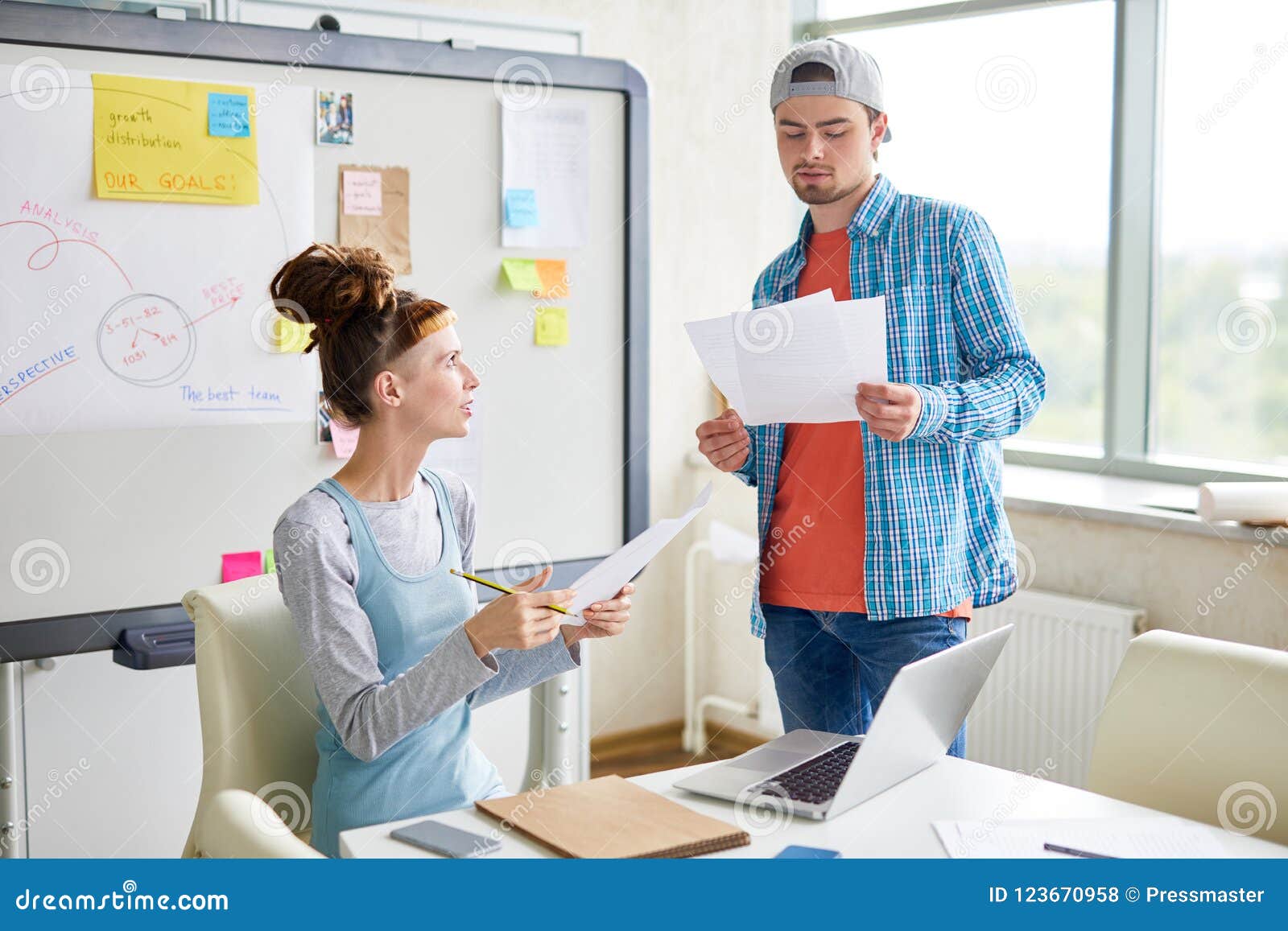 Preparing for lesson stock photo. Image of creative - 123670958