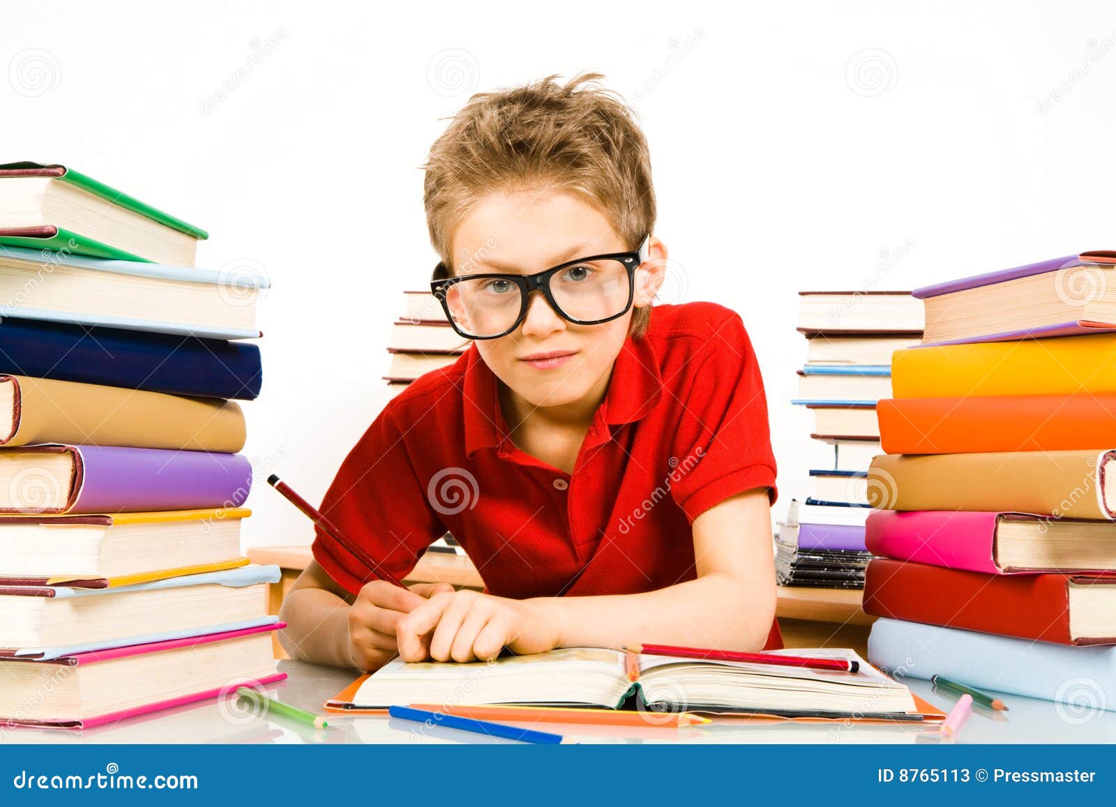 Preparing lessons stock image. Image of child, little - 8765113
