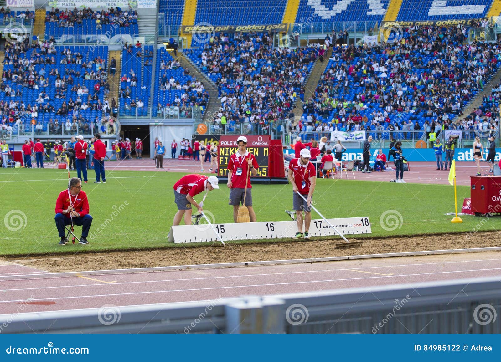 Referee Preparing the Triple Jump Pit Editorial Photography - Image of ...