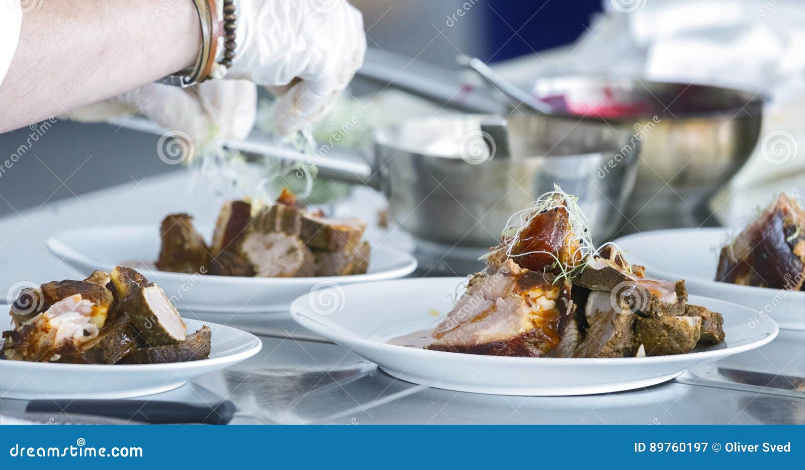 Preparing Meat on the Table Stock Image - Image of sauce, gourmet: 89760197