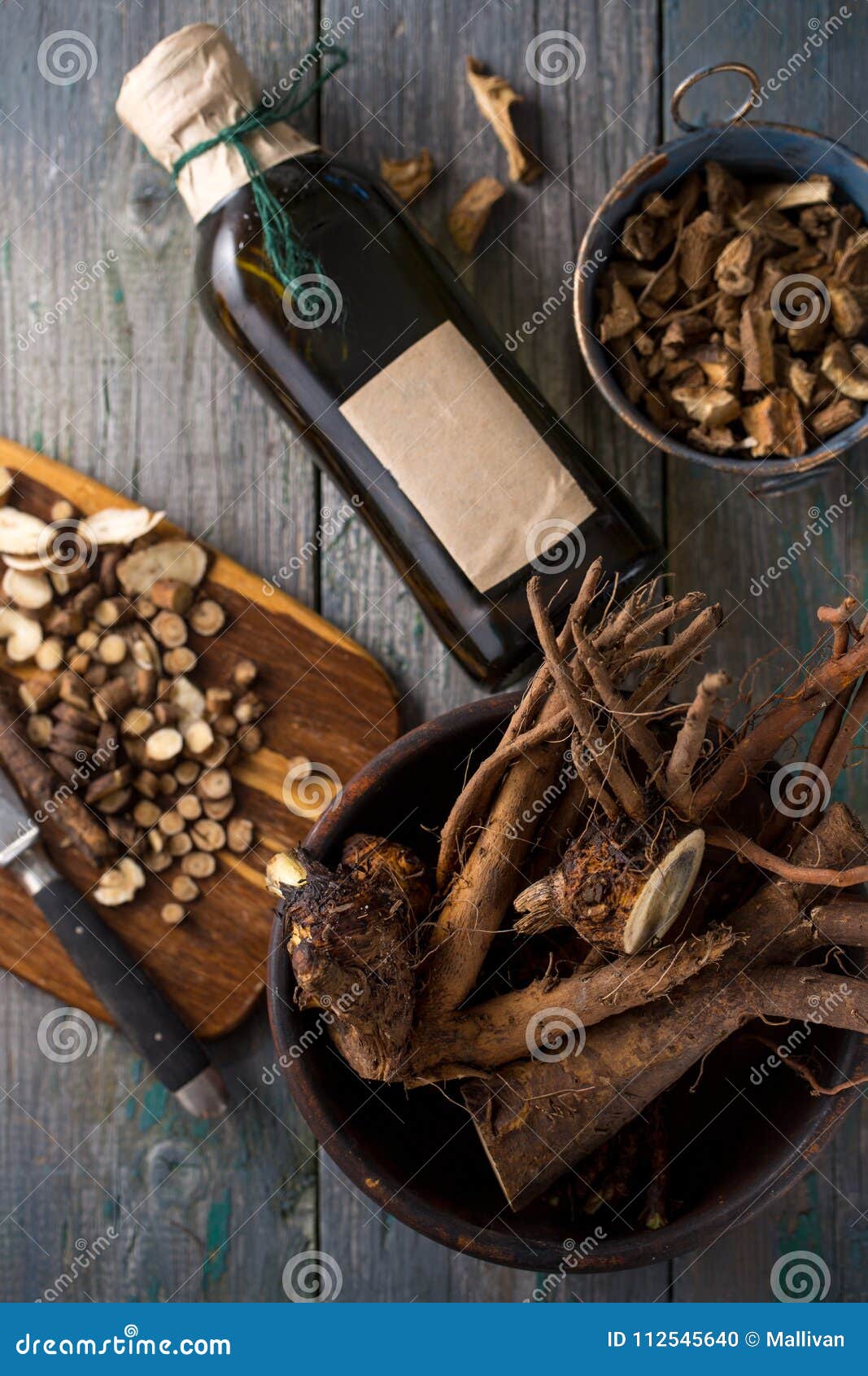 The Root of Elecampane. Top View Stock Photo - Image of homeopathic ...