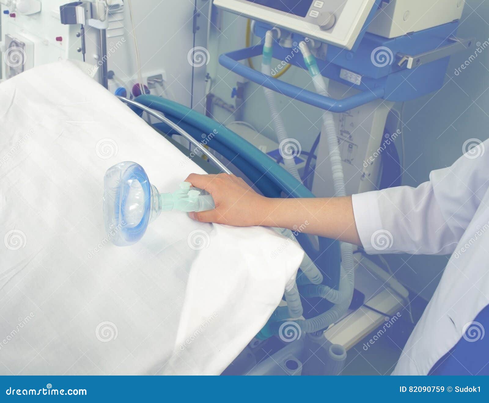 Preparing a Patient for Anesthesia in the Hospital Stock Image - Image ...