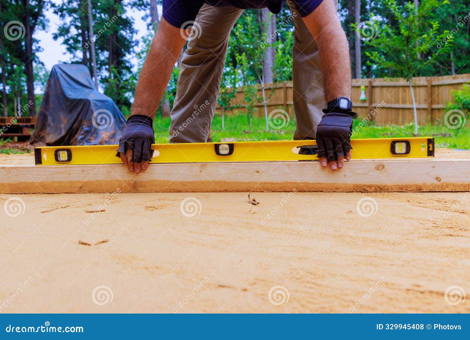 When Preparing Platform for Installation of Swimming Pool in a Backyard ...