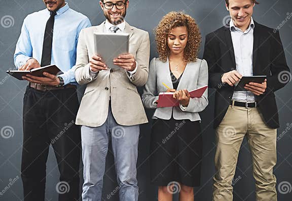 Preparing and Practising for Their Upcoming Interviews. a Group of ...