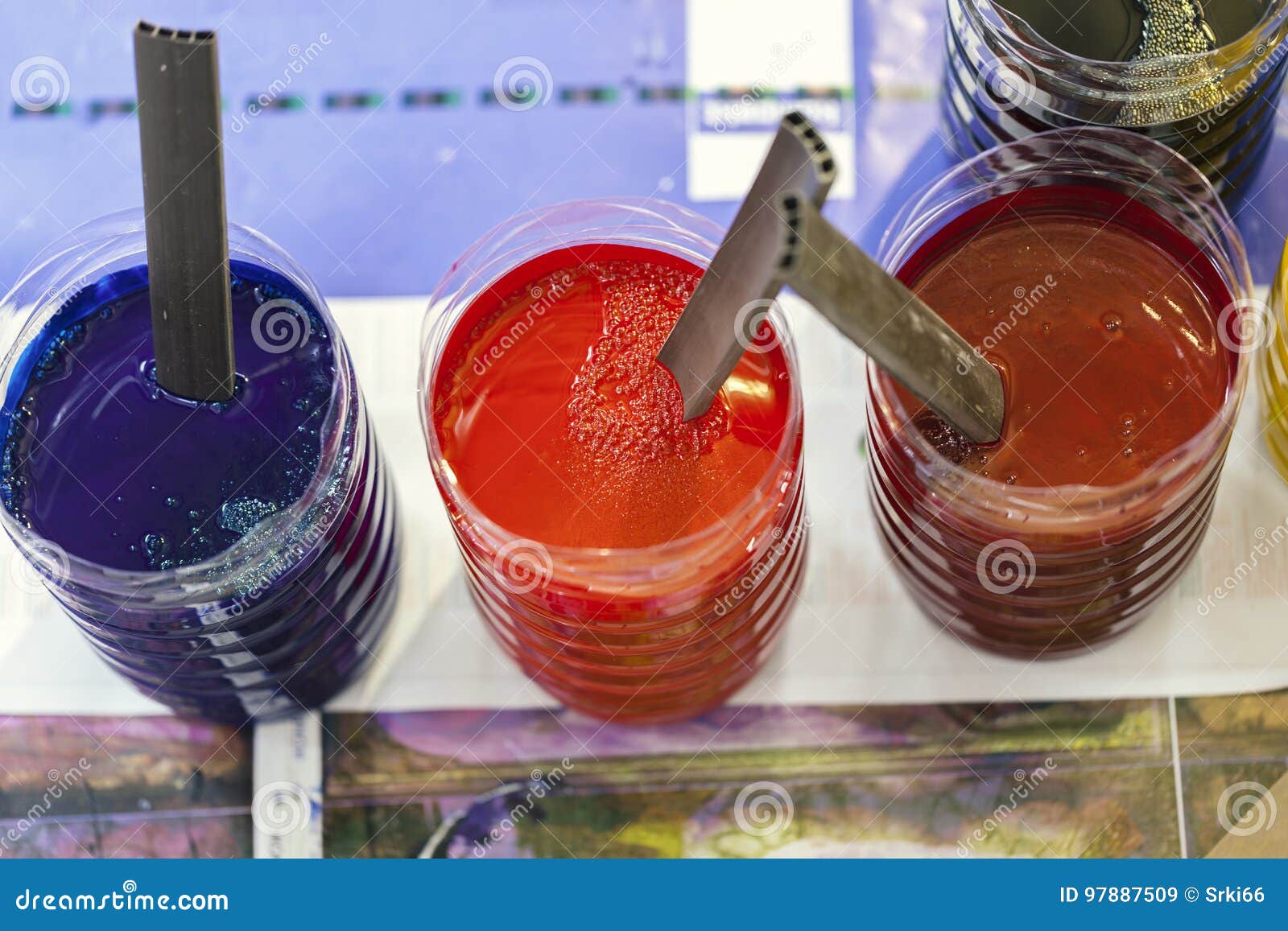 Preparing printing inks stock image. Image of view, making - 97887509