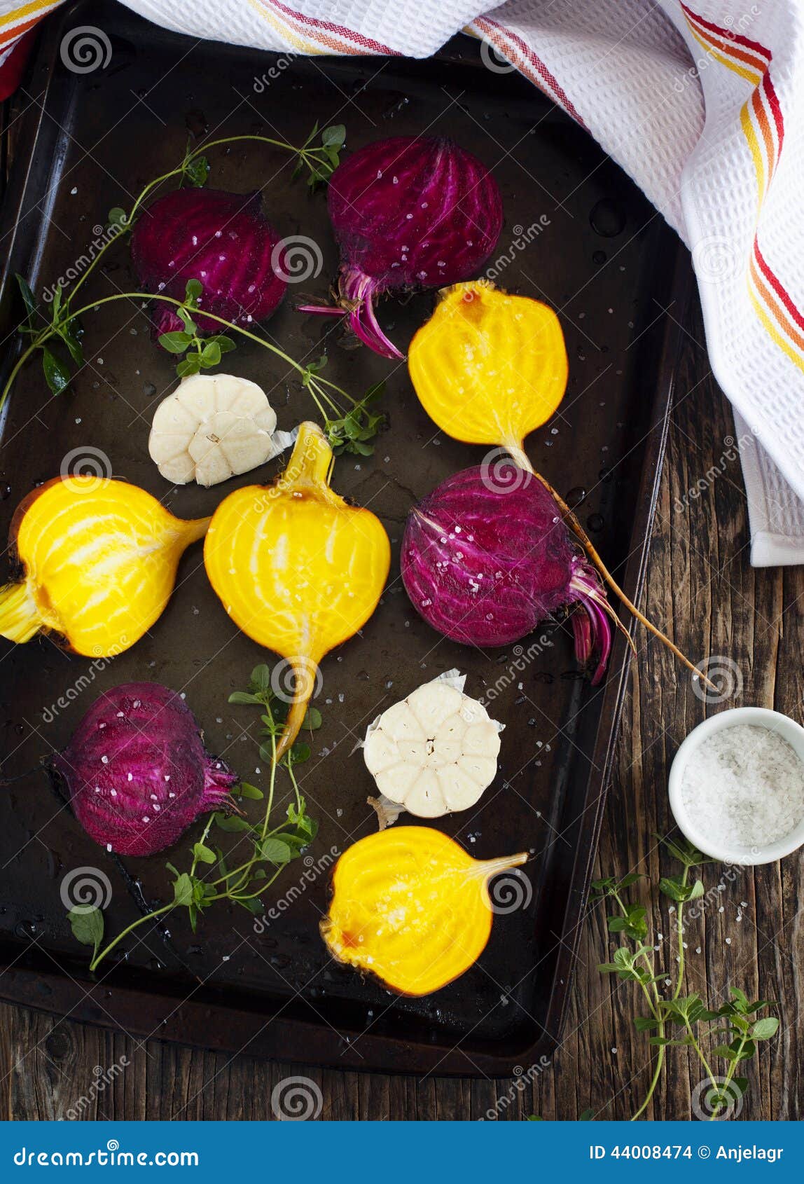 Preparing Raw Beetroots and Garlic for Roasting. Stock Photo - Image of ...