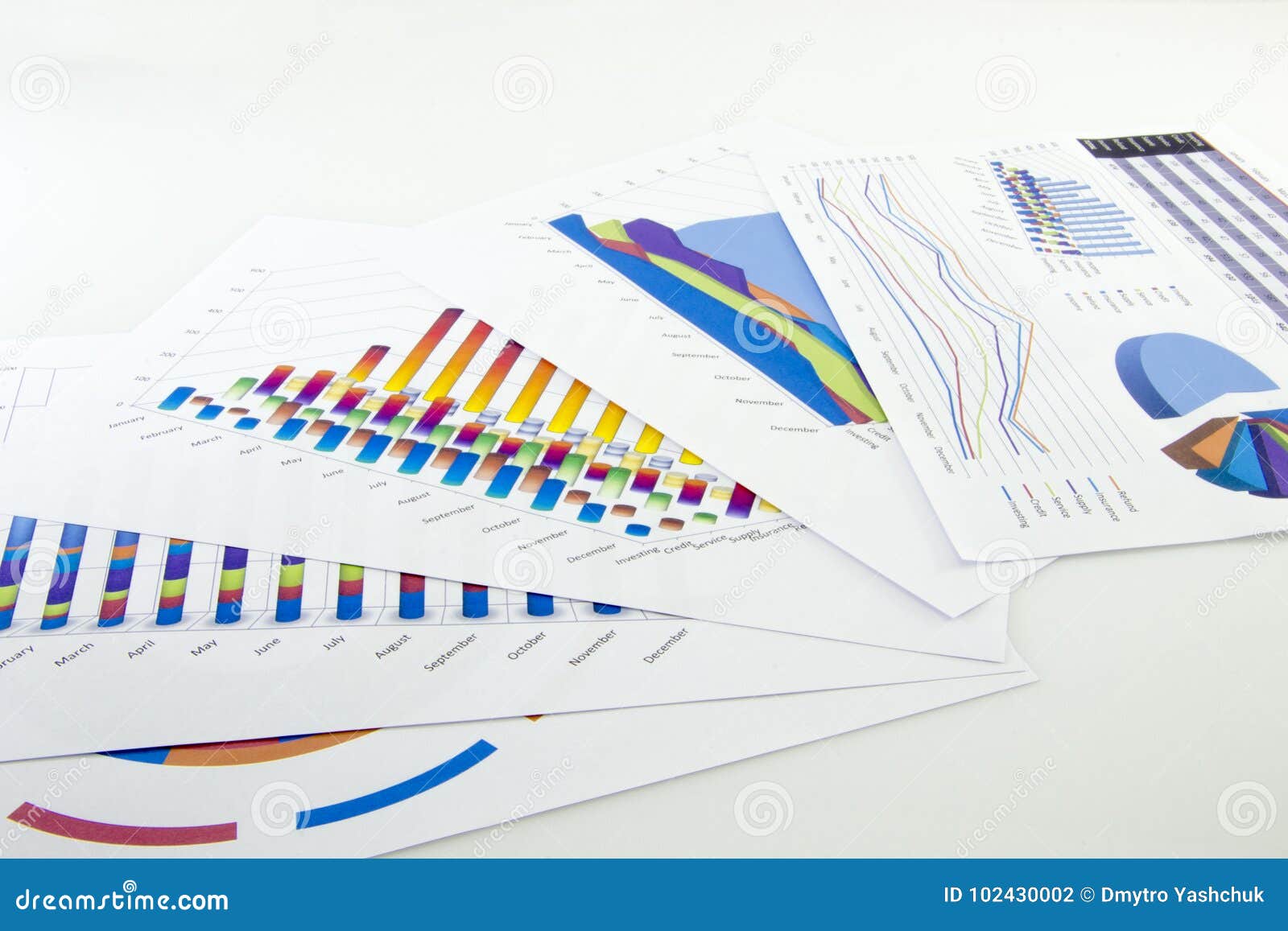 Preparing Report Blue Graphs Charts Photos - Free & Royalty-Free Stock ...