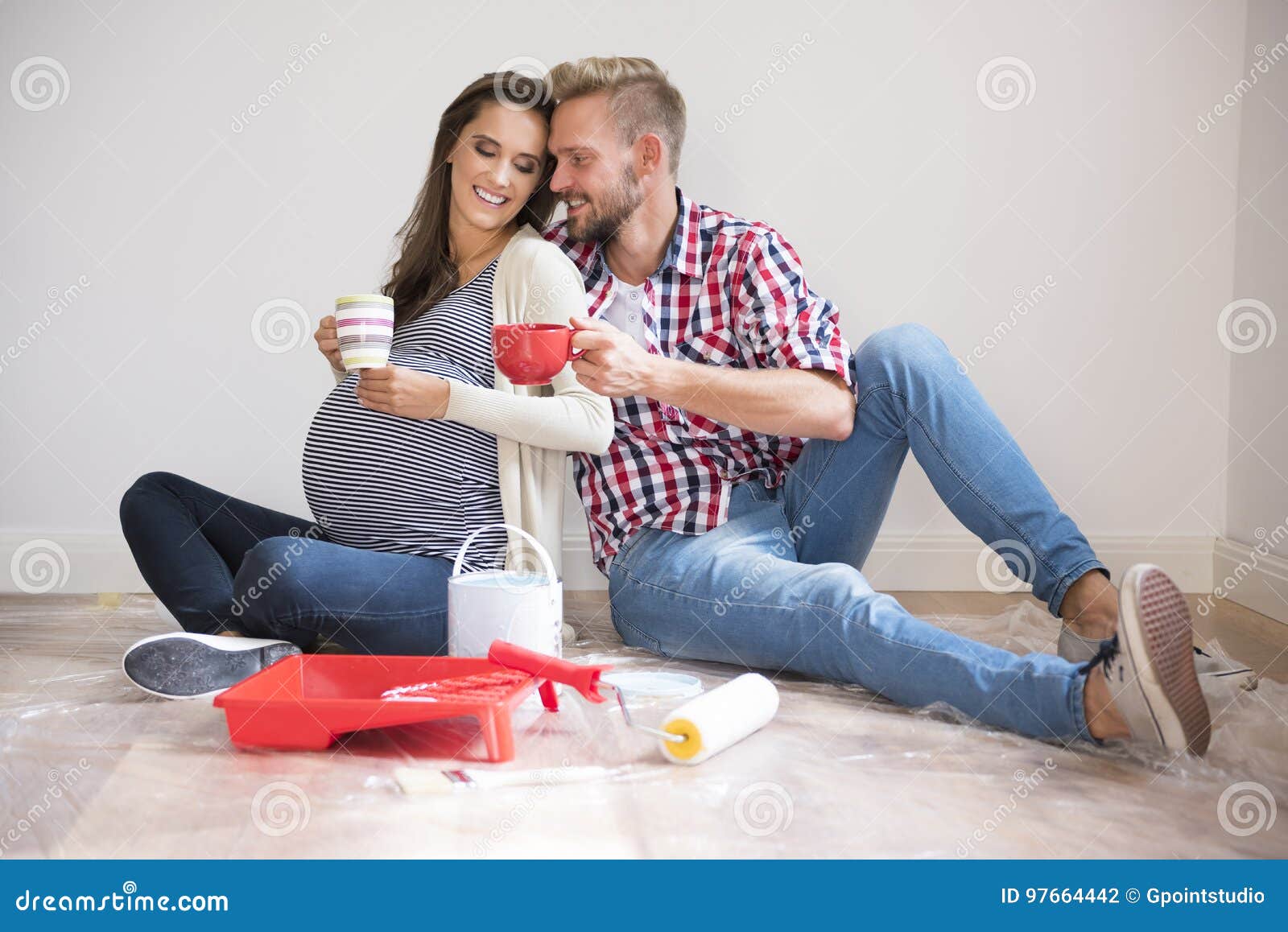 Preparing a Room To Birth a Child Stock Photo - Image of husband, move ...