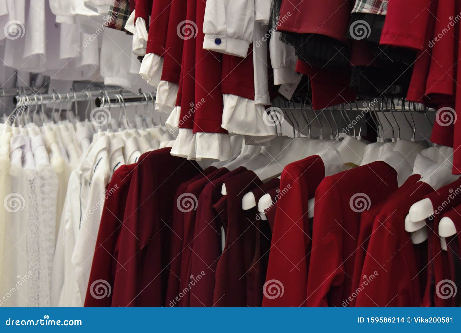 School Uniform in a Clothing Store Stock Photo - Image of education ...