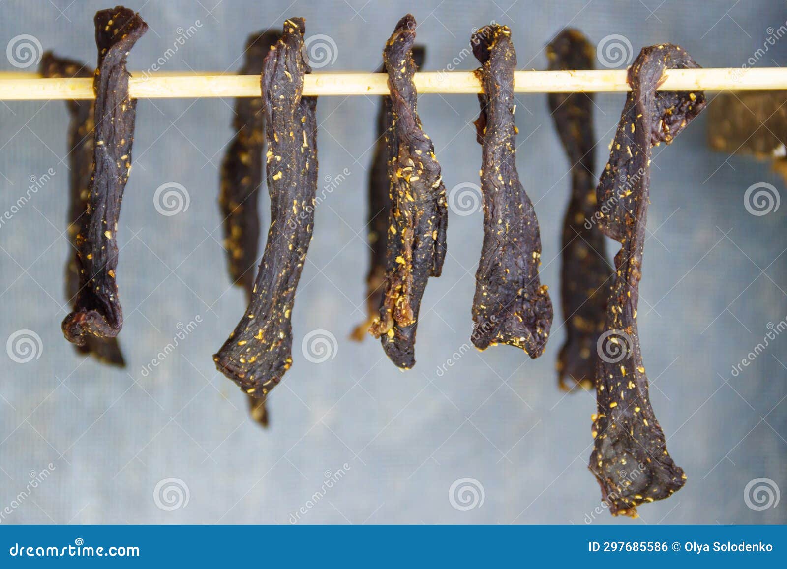 Preparing of South African Dried Meat or Biltong Stock Photo - Image of ...