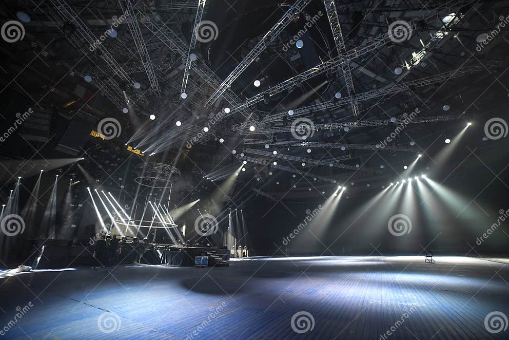 Preparing the Stage for the Concert Stock Image - Image of party ...