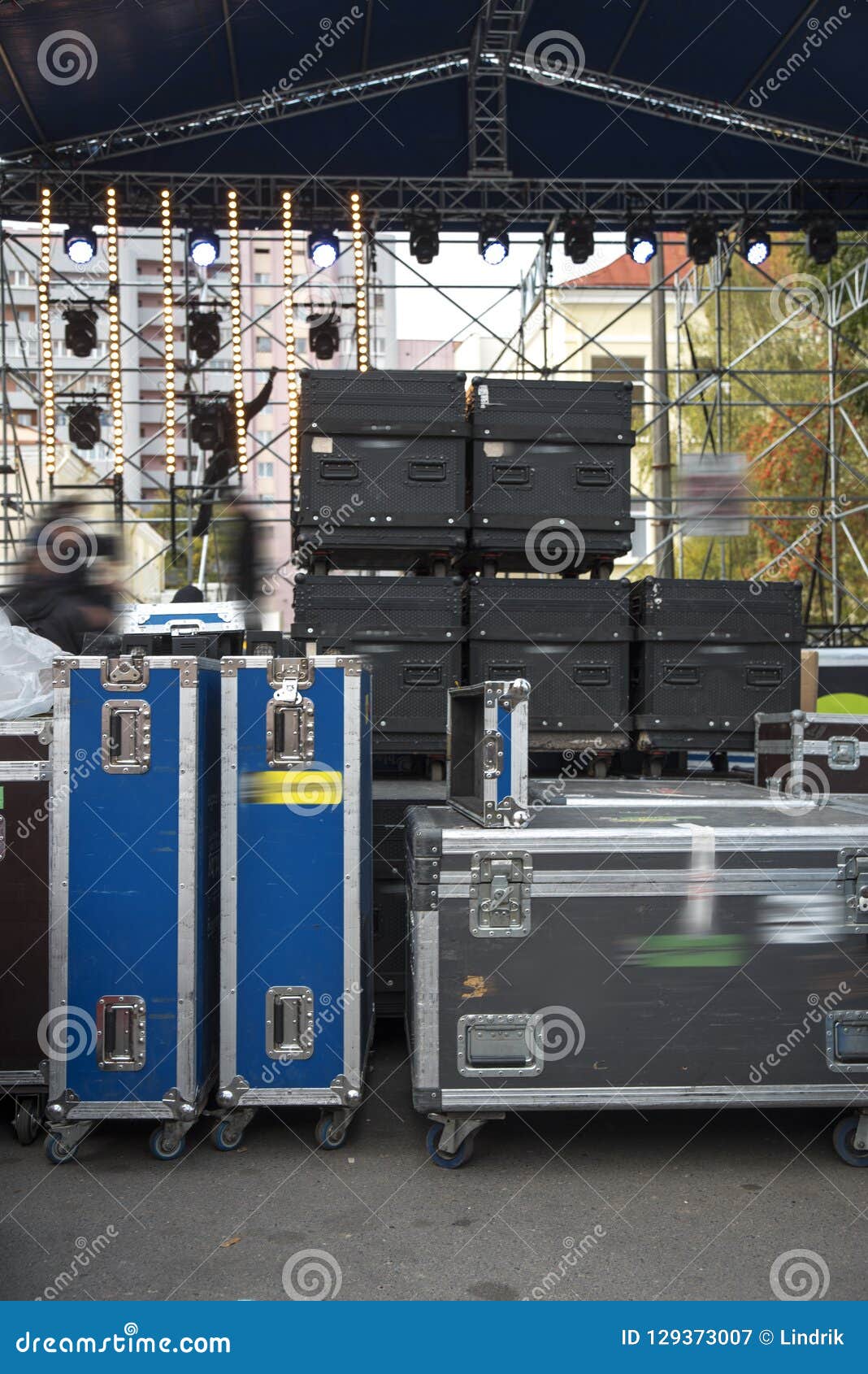 Preparing the Stage for a Concert Stock Image - Image of event, modern ...
