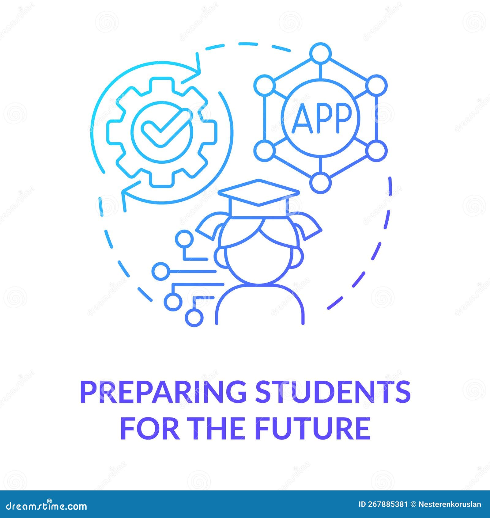 Preparing Students for Future Blue Gradient Concept Icon Stock Vector ... Preparing Students for Future Blue Gradient Concept Icon Stock Vector ...
