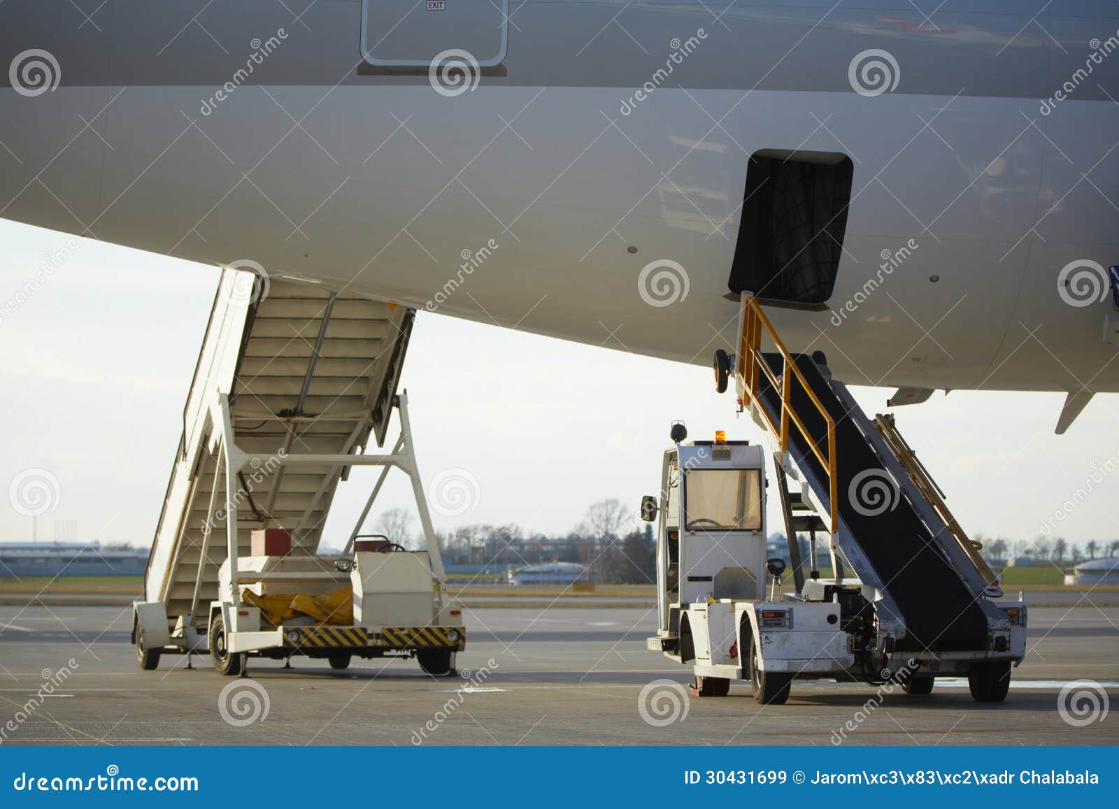 Preparing for take off stock image. Image of airplane - 30431699