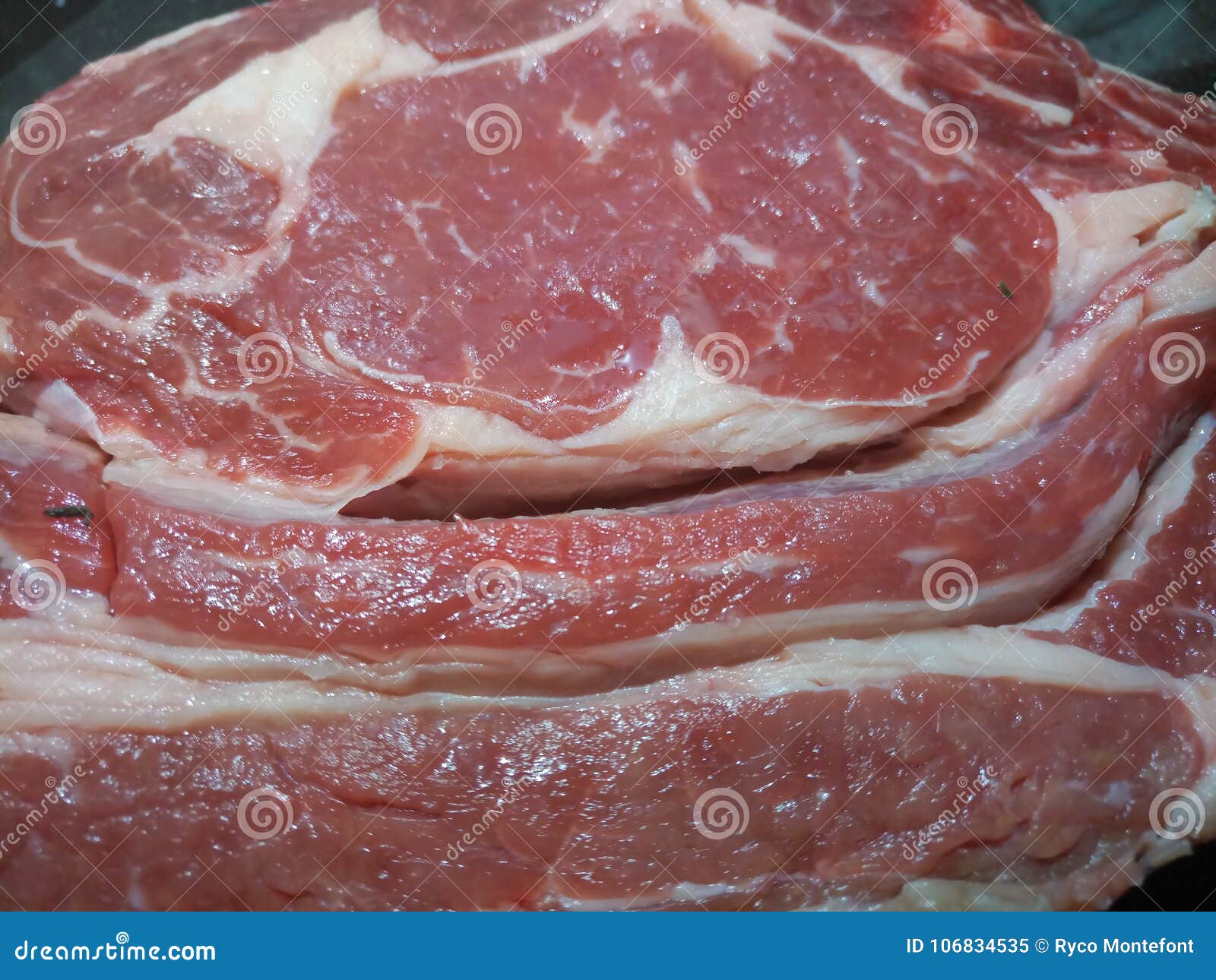 Macro View of Raw Beef Carvery Stock Image - Image of kitchen, surface ...