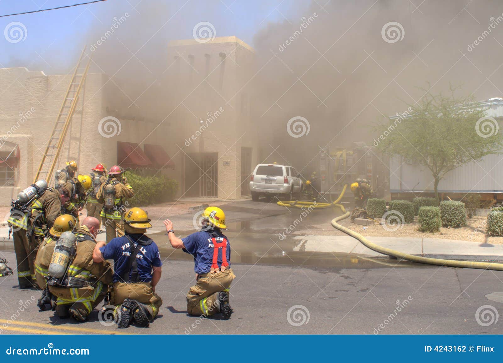 Preparing to fight editorial photography. Image of firemen - 4243162