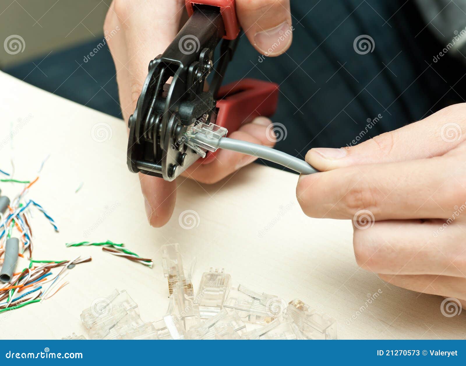 Preparing to install stock image. Image of ethernet, wire - 21270573
