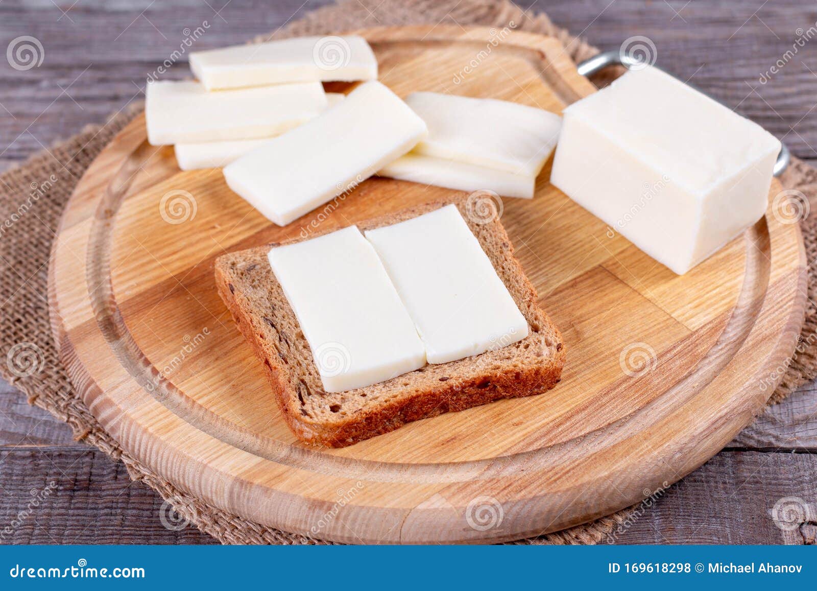 Preparing Toast with Cheese Stock Photo - Image of orange, mozzarella ...