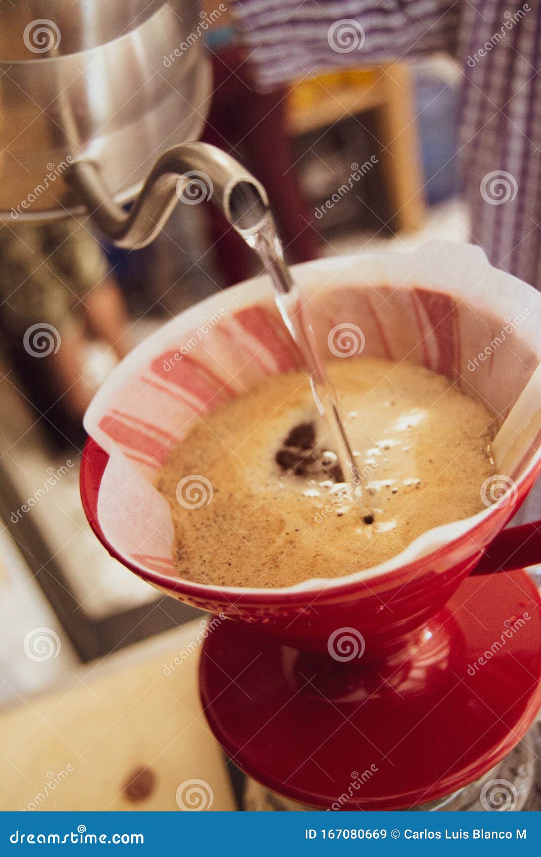 Preparing a V60 Method Coffee Stock Image - Image of roast, coffee ...