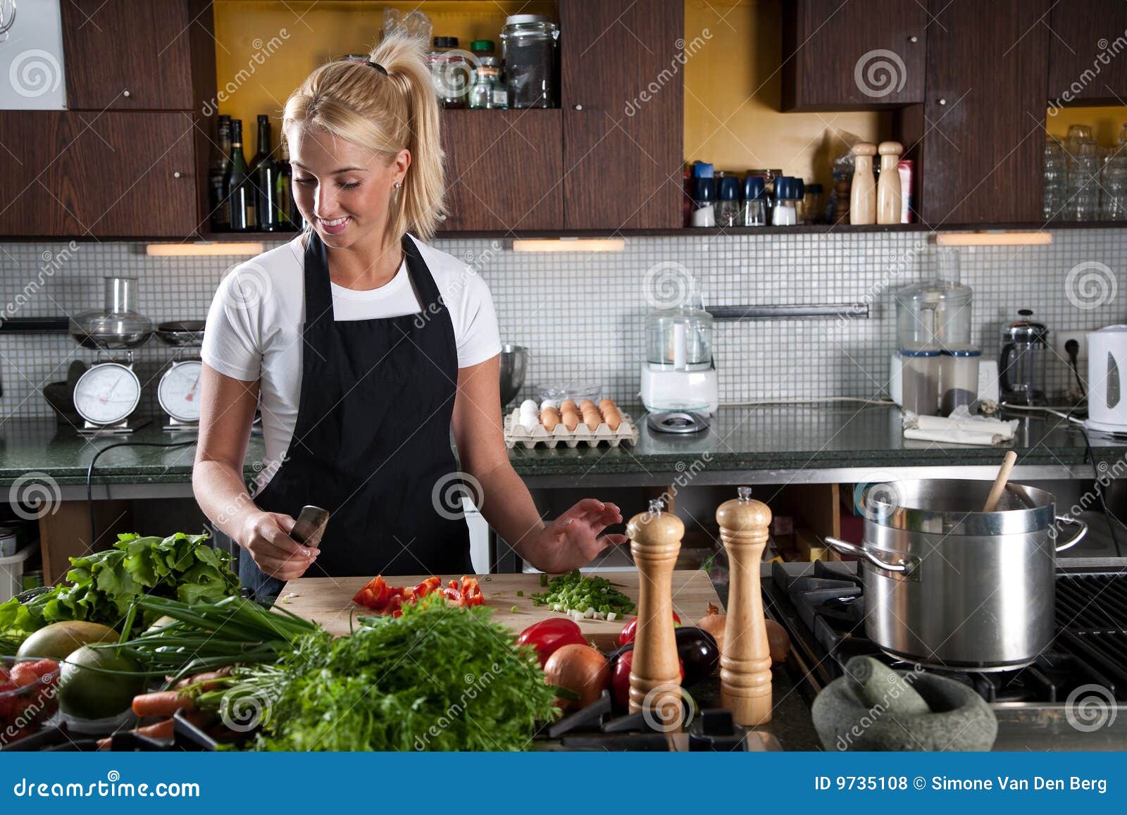 Preparing the vegetables stock photo. Image of chopping - 9735108