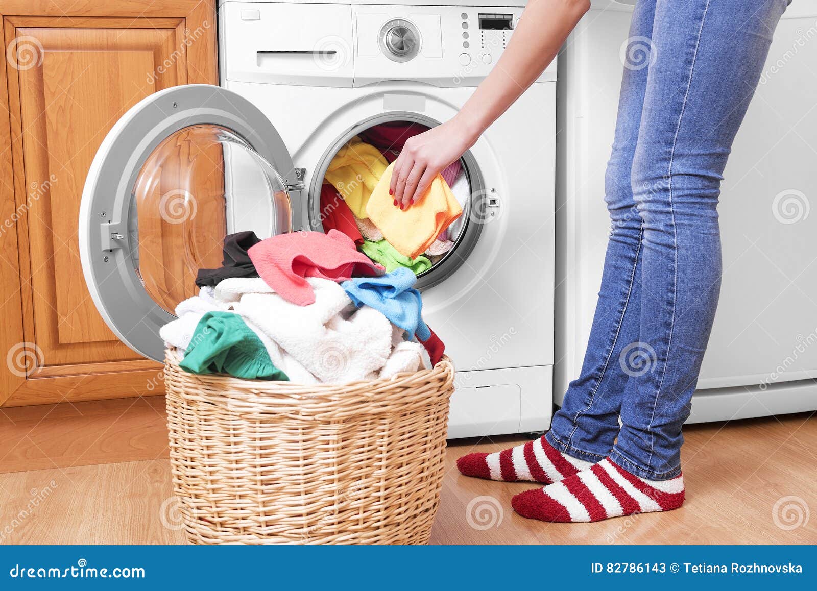 Preparing the wash cycle. stock image. Image of care - 82786143