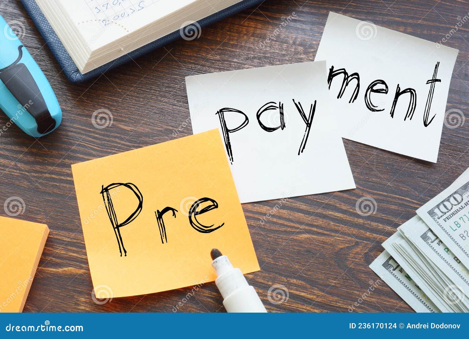 Prepayment is Shown on the Business Photo Using the Text Stock Photo ...