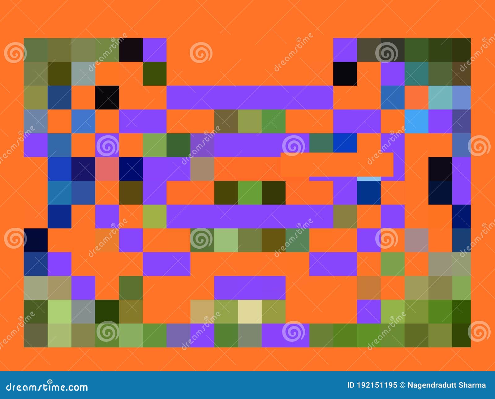 A Prepossessing Pattern of Digital Illustration of Colorful Squares and ...