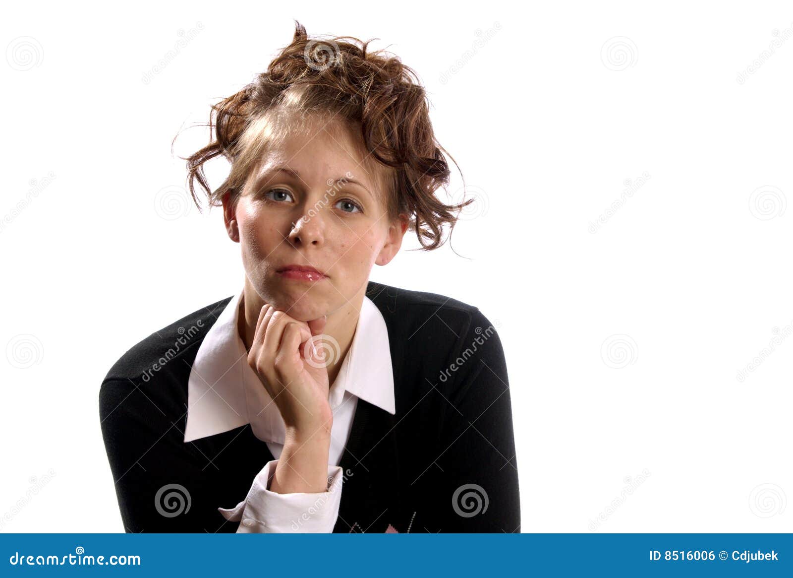 Preppy Business Casual Female Model Stock Photo - Image of hand, girl ...