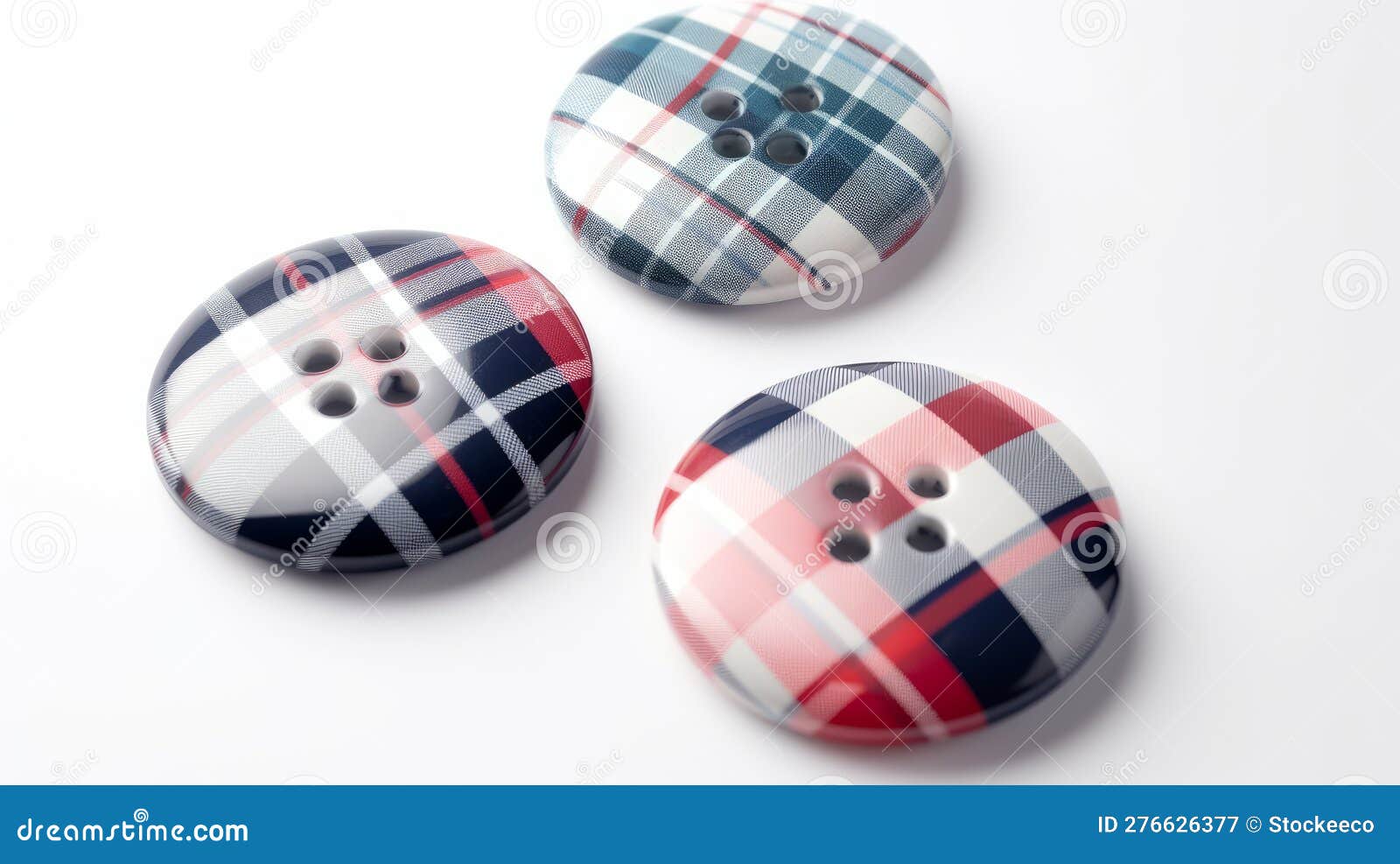 Preppy Plaid Button Pattern on White Background Stock Image - Image of ...