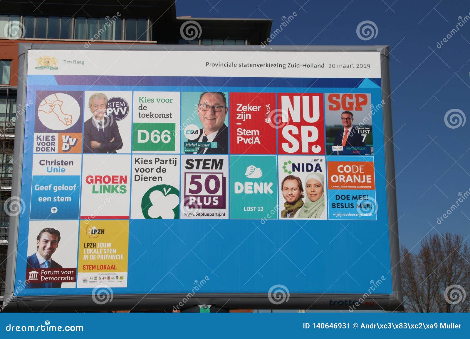Preprinted Election Posters on Billboard for the Regional Elections on ...