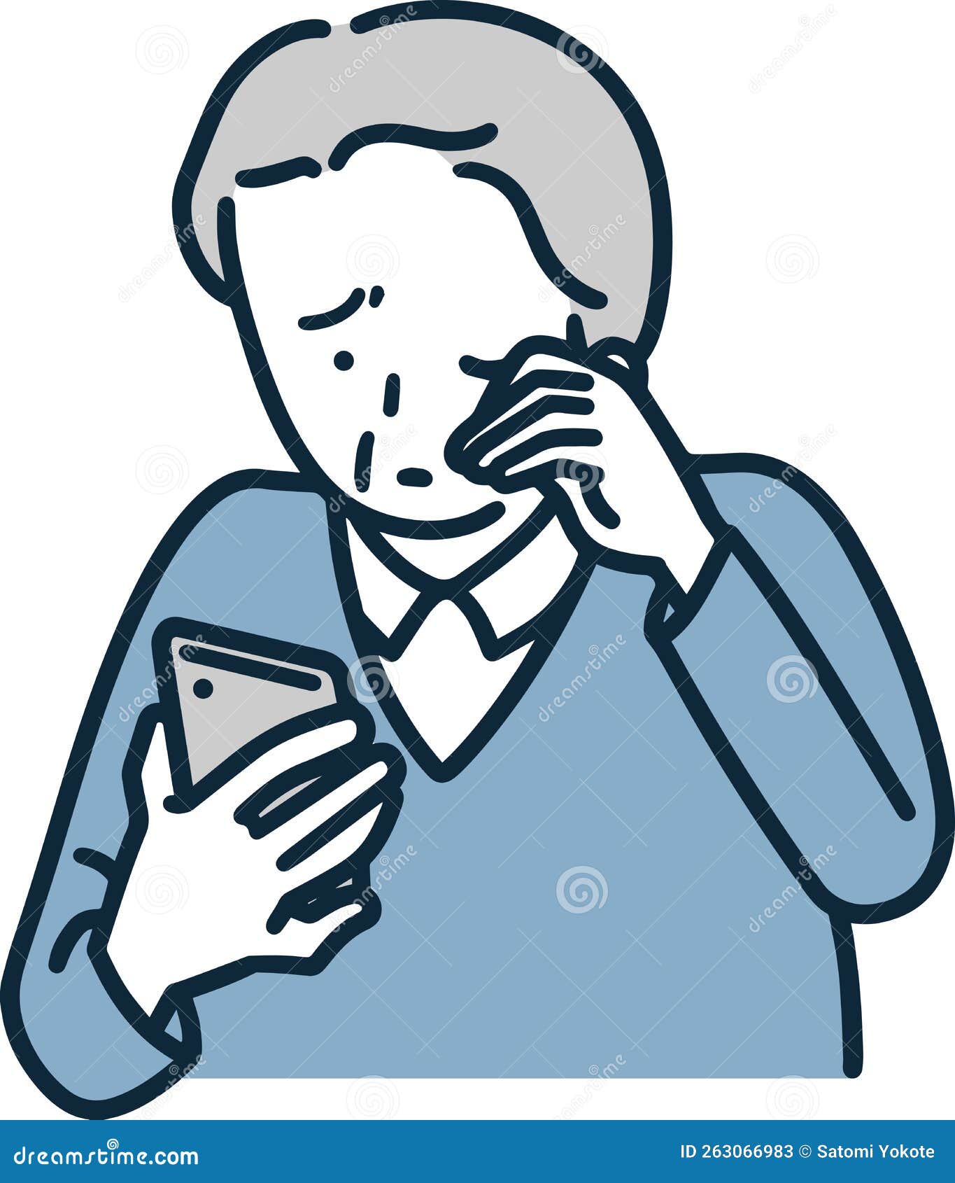 Presbyopia Eyestrain Cartoon Vector | CartoonDealer.com #67137315