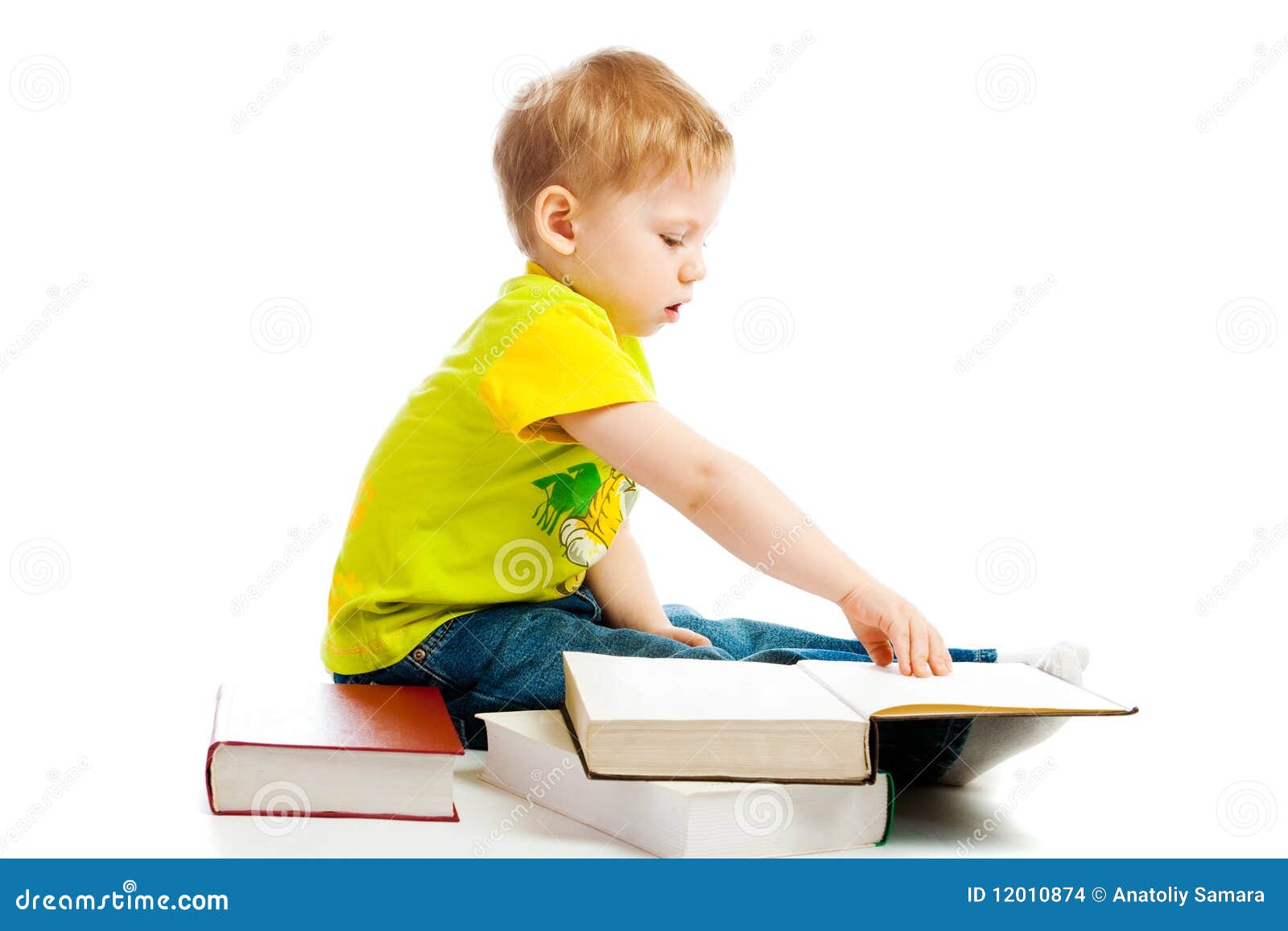 Preschool boy stock photo. Image of elementary, books - 12010874