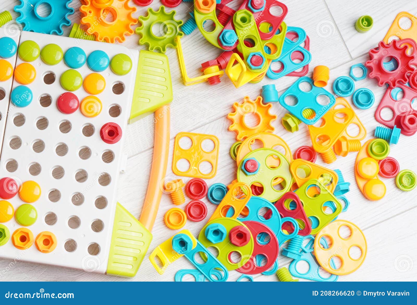 Preschool Child Development Background with Educational Game Stock ...