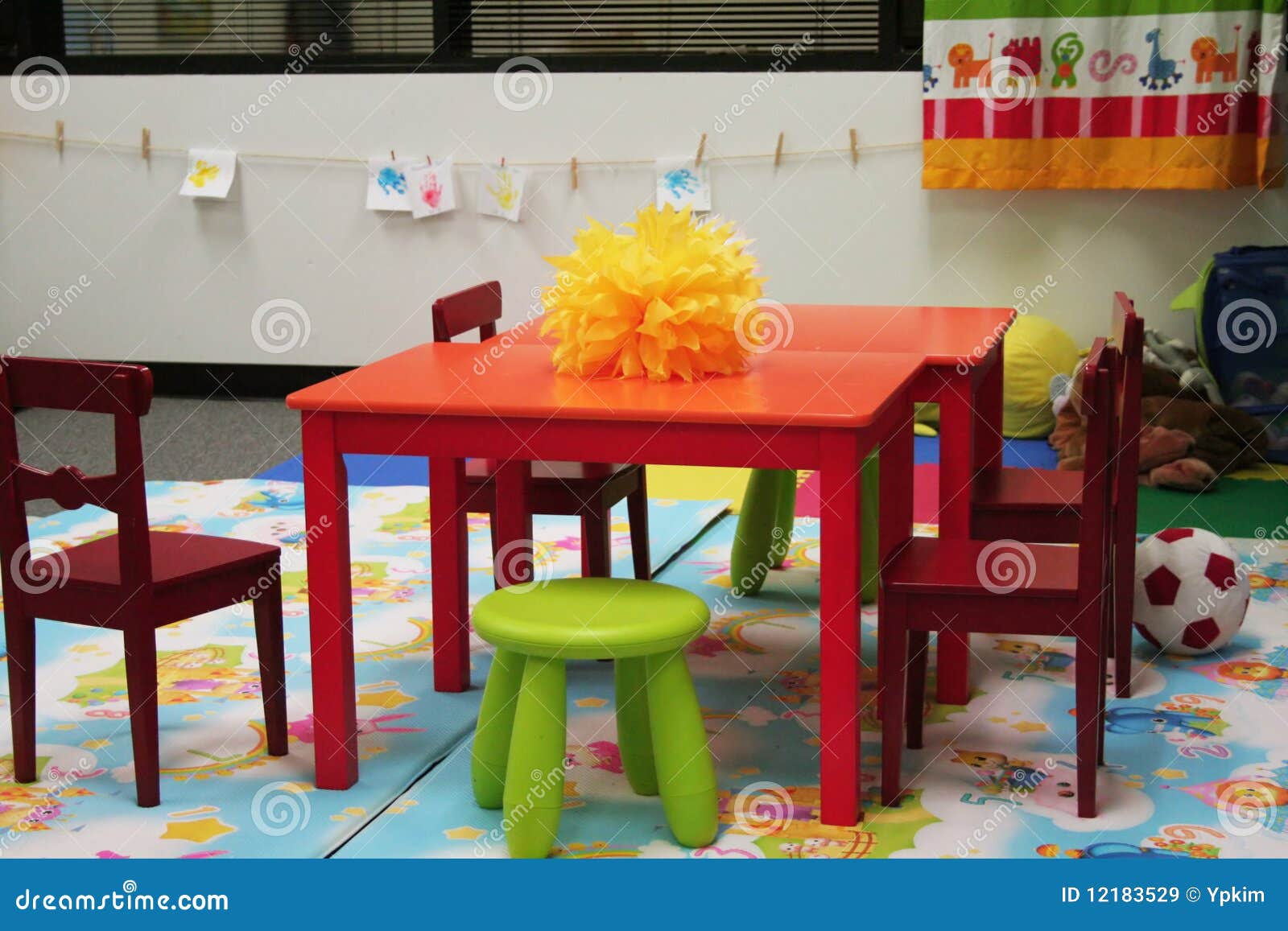 Preschool Classroom stock image. Image of table, soccor - 12183529