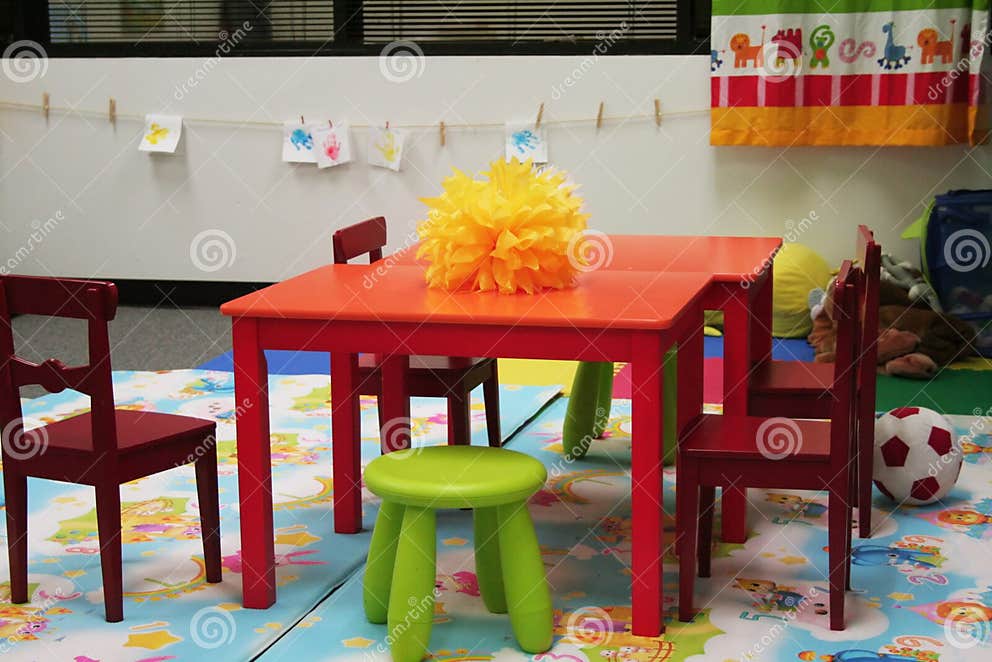 Preschool Classroom stock image. Image of table, soccor - 12183529