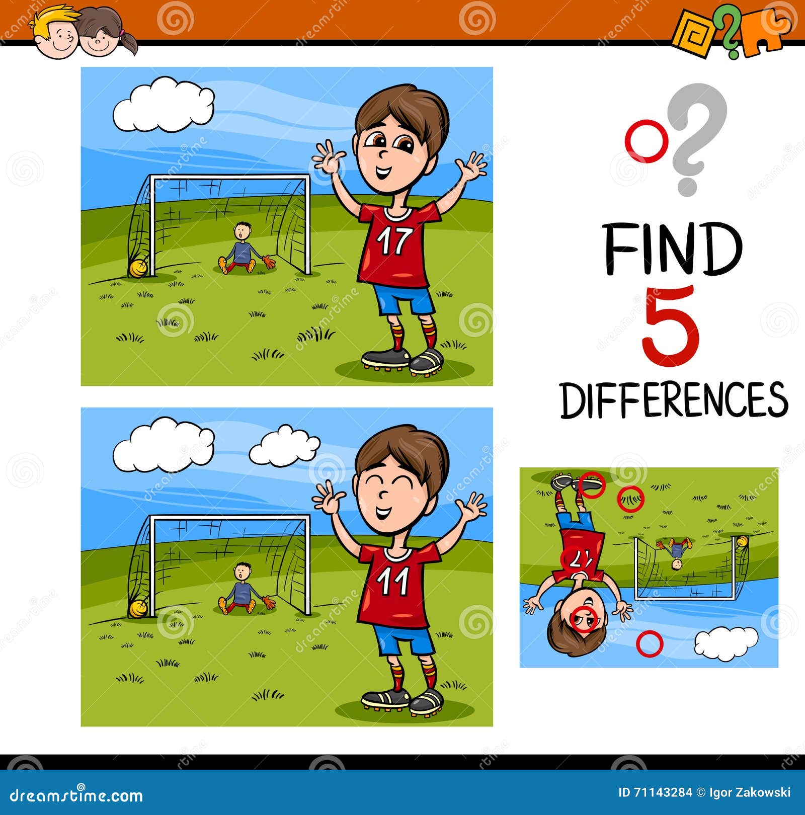 Preschool Differences Activity Task Stock Vector - Illustration of ...