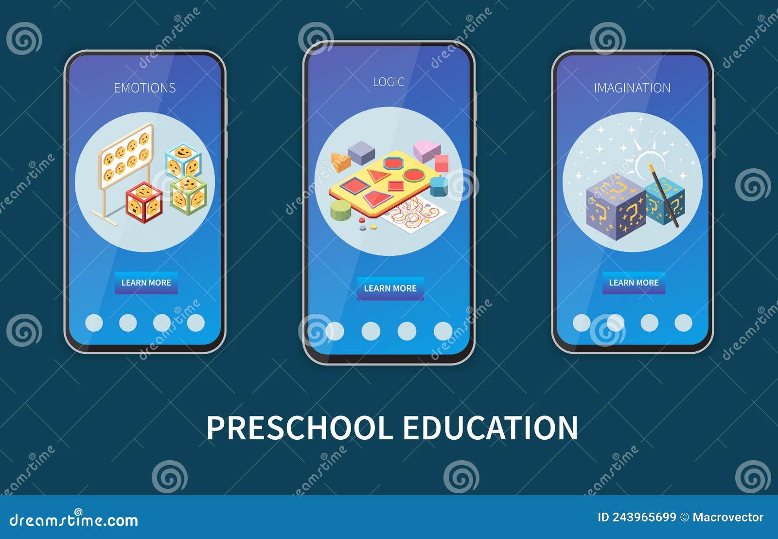 Two Banners With Preschool Kids With Colored ABC Cubes. Speech Therapy ...