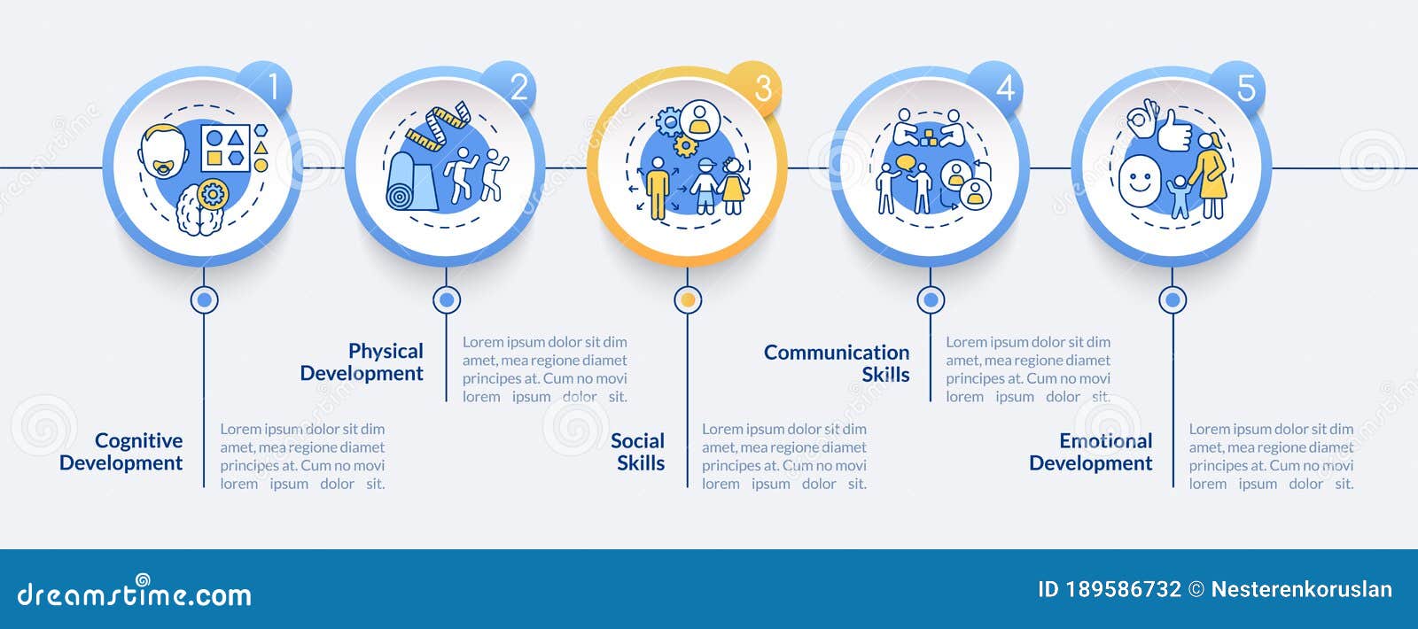 Preschool Education Tasks Vector Infographic Template Stock Vector ...