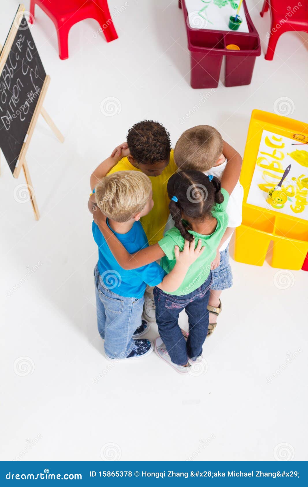 Preschool huddle stock photo. Image of innocent, carefree - 15865378