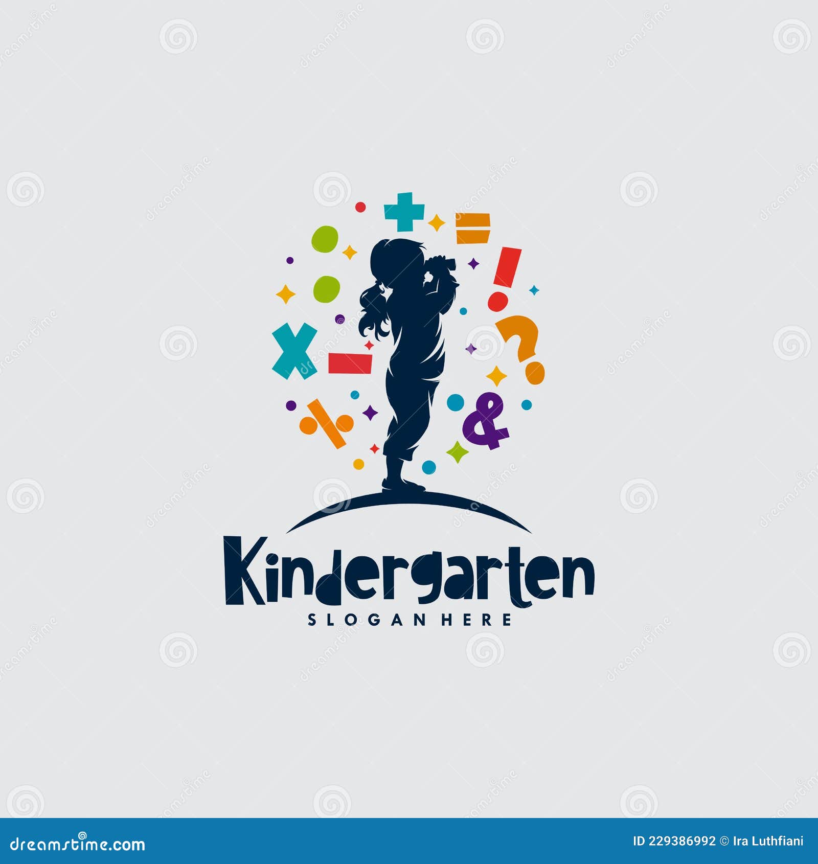 Preschool, Kindergarten, Playgroup Logo Stock Vector - Illustration of ...