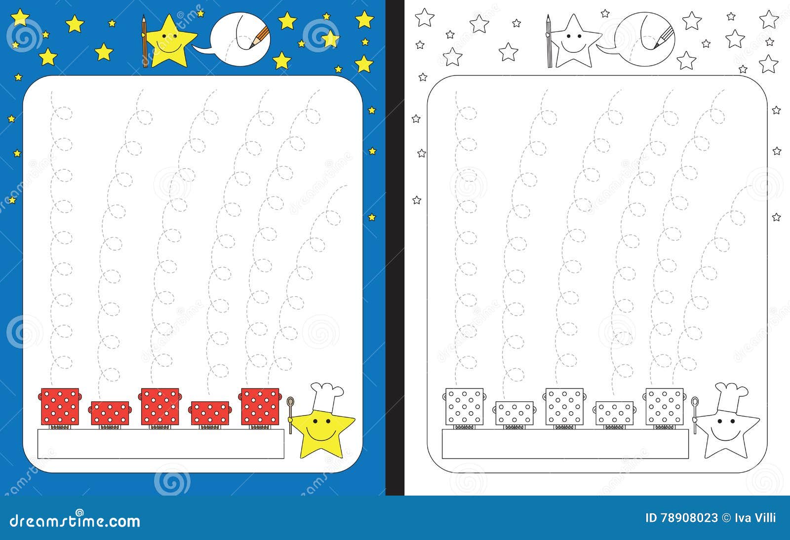 Preschool Worksheet Vector Illustration | CartoonDealer.com #87449398