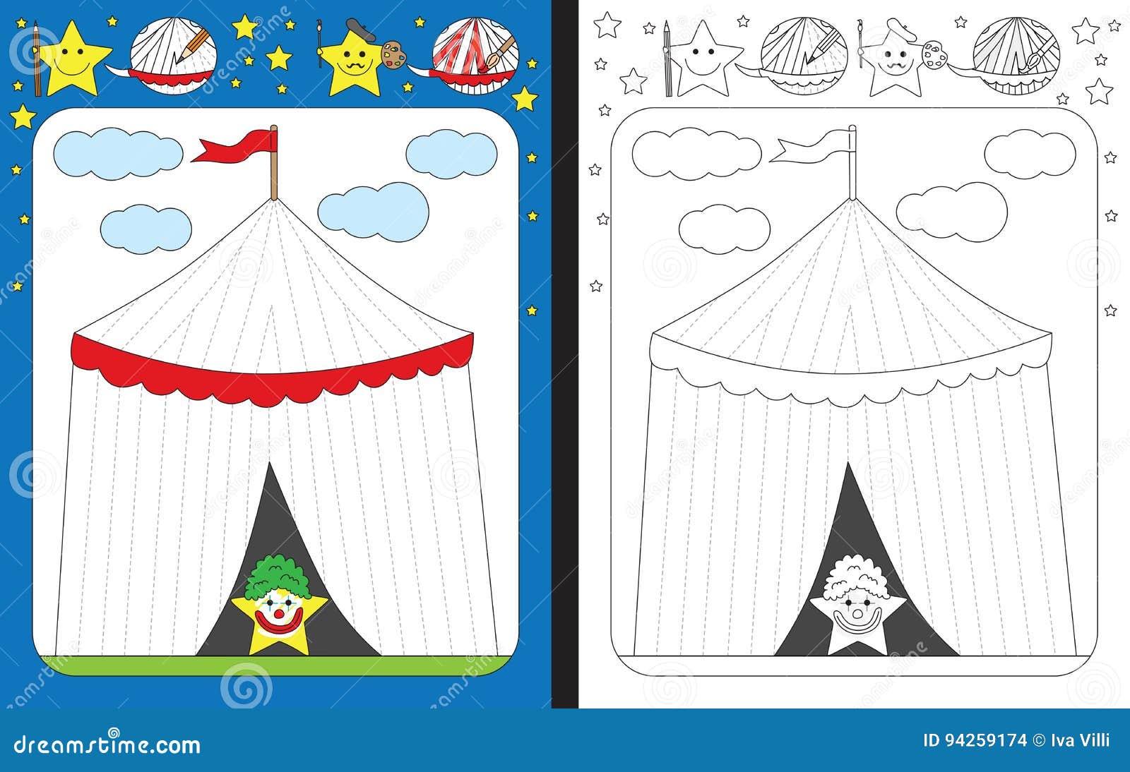Preschool worksheet stock vector. Illustration of sheet - 94259174